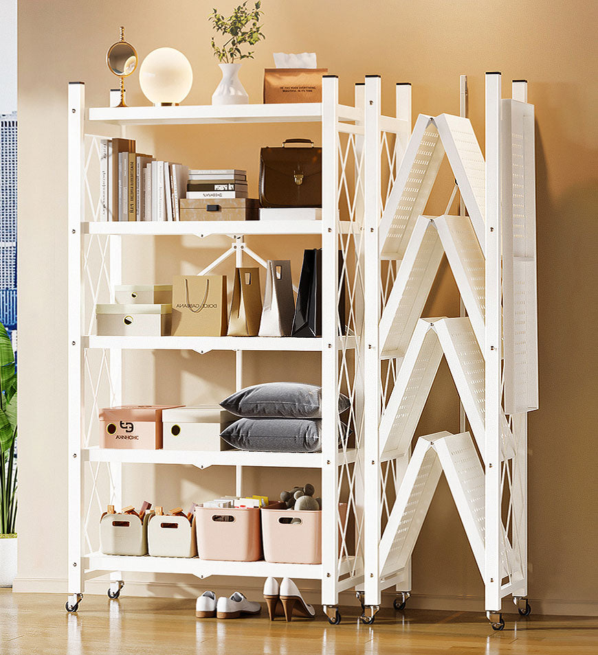 Joybos® Large Capacity Heavy Duty Unit Storage Shelf Foldable with Cas ...